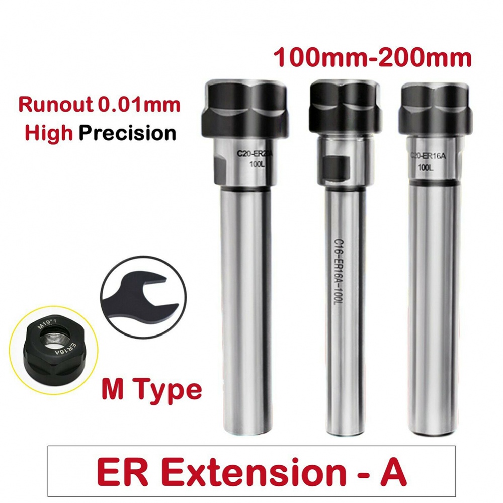 Collet Chuck Holder 1pc ER16A ER20A Milling Tool Mini Straight Shank ...