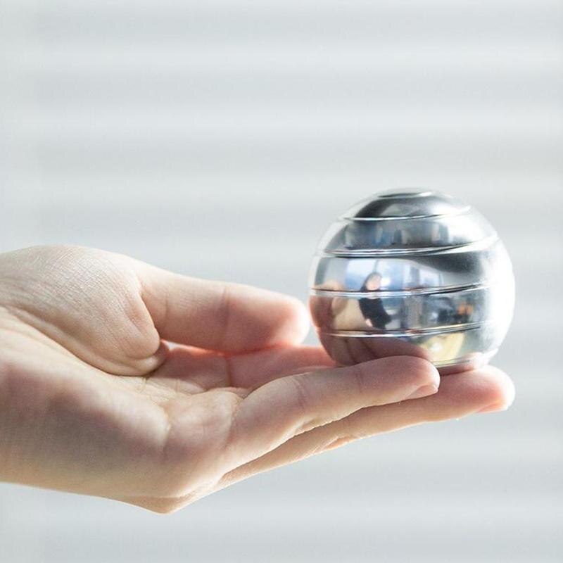 New Desktop Decompression Rotating Spherical Gyroscope Desk Toy Metal ...