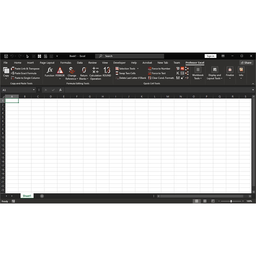 Professor Excel Tools ตัวเต็ม ถาวร Add-in สำหรับ Excel รวมสูตรและฟังก์ชั่นมากมาย - software2u ...