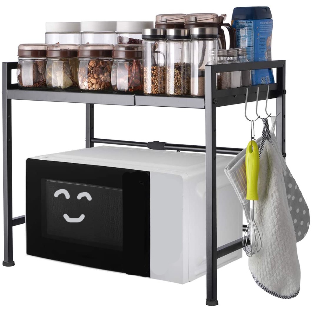Kitchen Microwave Oven Rack Storage Shelf Organizer Holder Movable ...