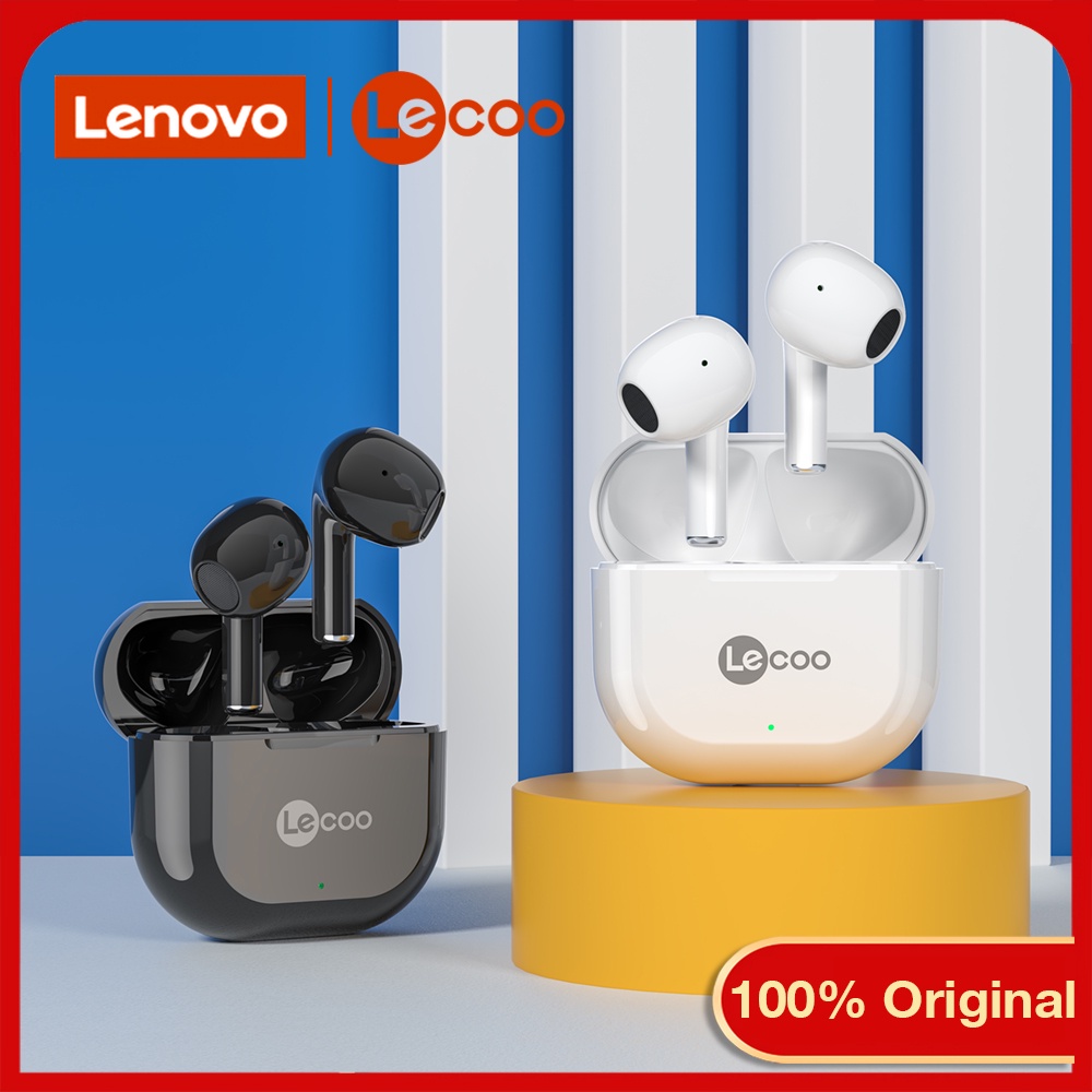 หูฟังไร้สายของแท้ 100 Lenovo Lecoo C1 TWS หูฟังบลูทูธพร้อมไมโครโฟนสำหรับโทรศัพท์ Android IOS ...