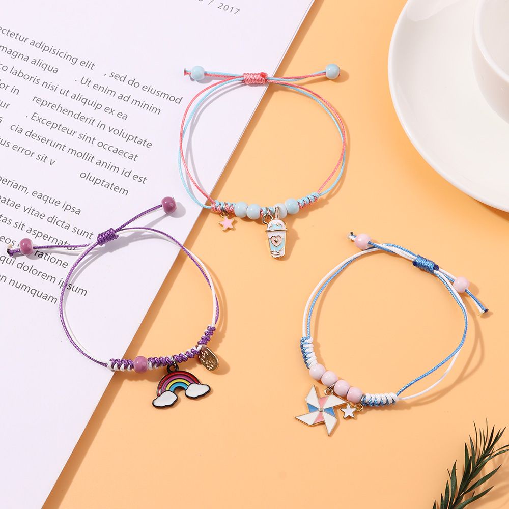 Cvmax แฟชั่น หยด เคลือบ จี้ สร้อยข้อมือ ผู้หญิง เด็กผู้หญิง เด็ก ลูกปัด ...