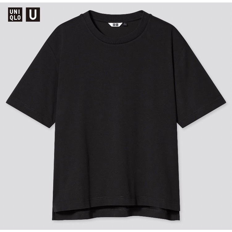 ป้ายไทย เหลือไม่เยอะ รุ่นนิยม Uniqlo U WOMEN เสื้อยืด AIRism คอตตอน ทรง ...