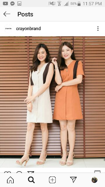 [New but washed] Crayonbrand Two Tone Tap Dress - sss.jigsaw - ThaiPick