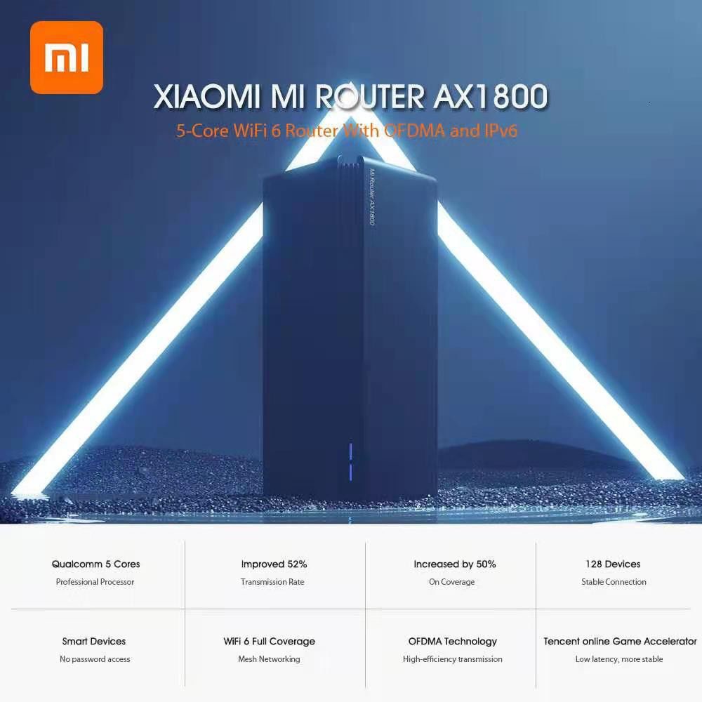 DiscountXiaomi AX1800 5G Wifi Repeater Extender Router Qualcomm Five ...