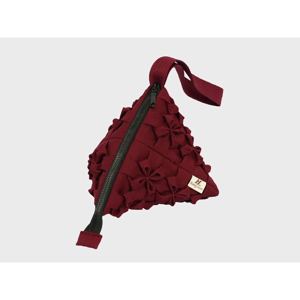 Triangle bags Spring Floral Cute style Smocking Pattern Tassel ...