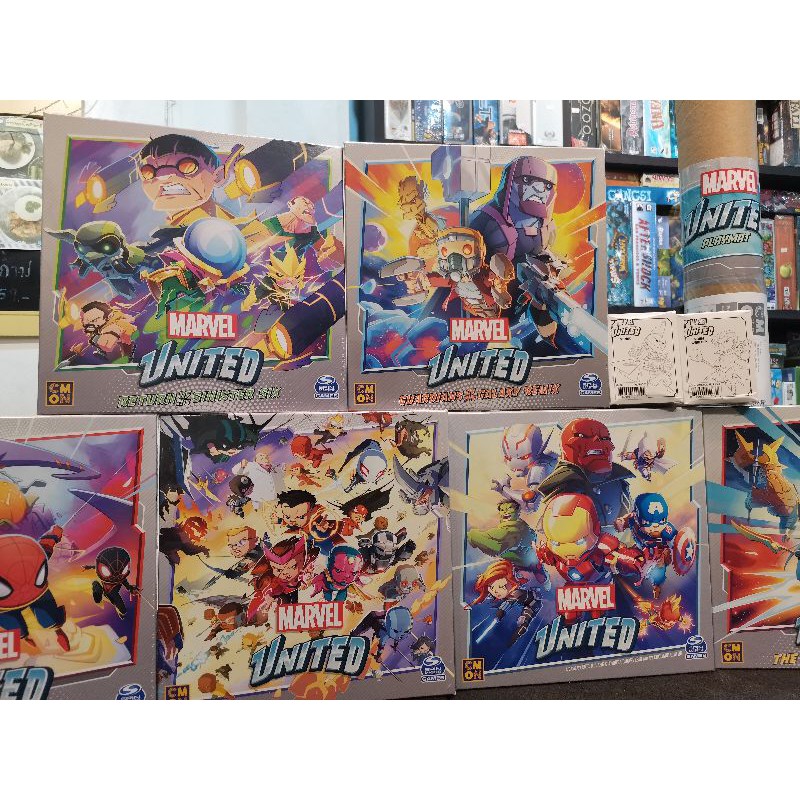 Marvel United Kickstarter All-in Pledge with Playmat and Cardboard ...