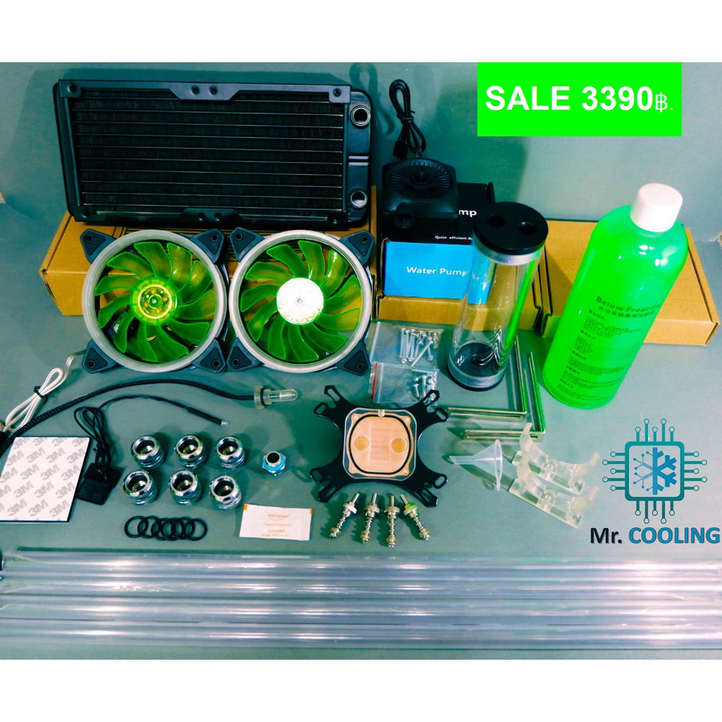 ชุดน้ำระบบเปิดCPU+การ์ดจอ 2ตอน, CPU+GPU Water Cooling Open Loop Set *สี ...