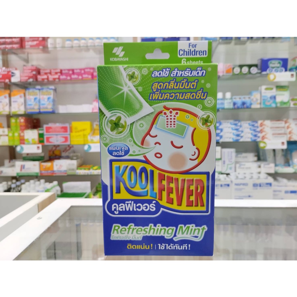 KOOLFEVER Refreshing Mint แผ่นเจลลดไข้สำหรับเด็ก กลิ่นมิ้นต์ (6 แผ่น ...