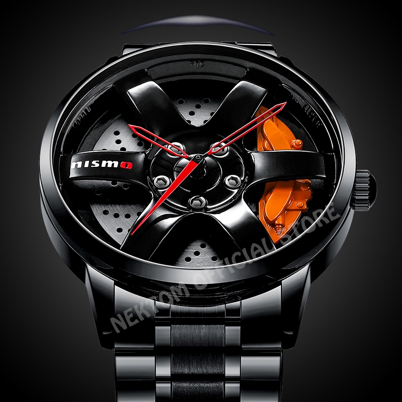 NIBOSI Men Quartz Watch Men Custom Design Super Car Wheel Rim Hub Watch Stainless Steel ...