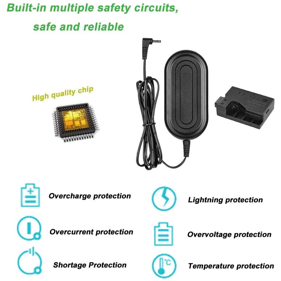 California Prop 65 Warning HQRP AC Power Adapter & EOS Rebel T2i, T3i ...