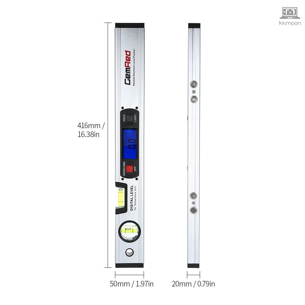 GemRed Digital Level Spirit Level Angle Finder with Magnetic 16 Long ...