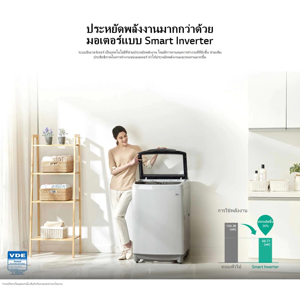 ลดเหลือ 8240 ทักแชทรับโค้ด LG เครื่องซักผ้าฝาบน Smart Inverter 10-13KG ...