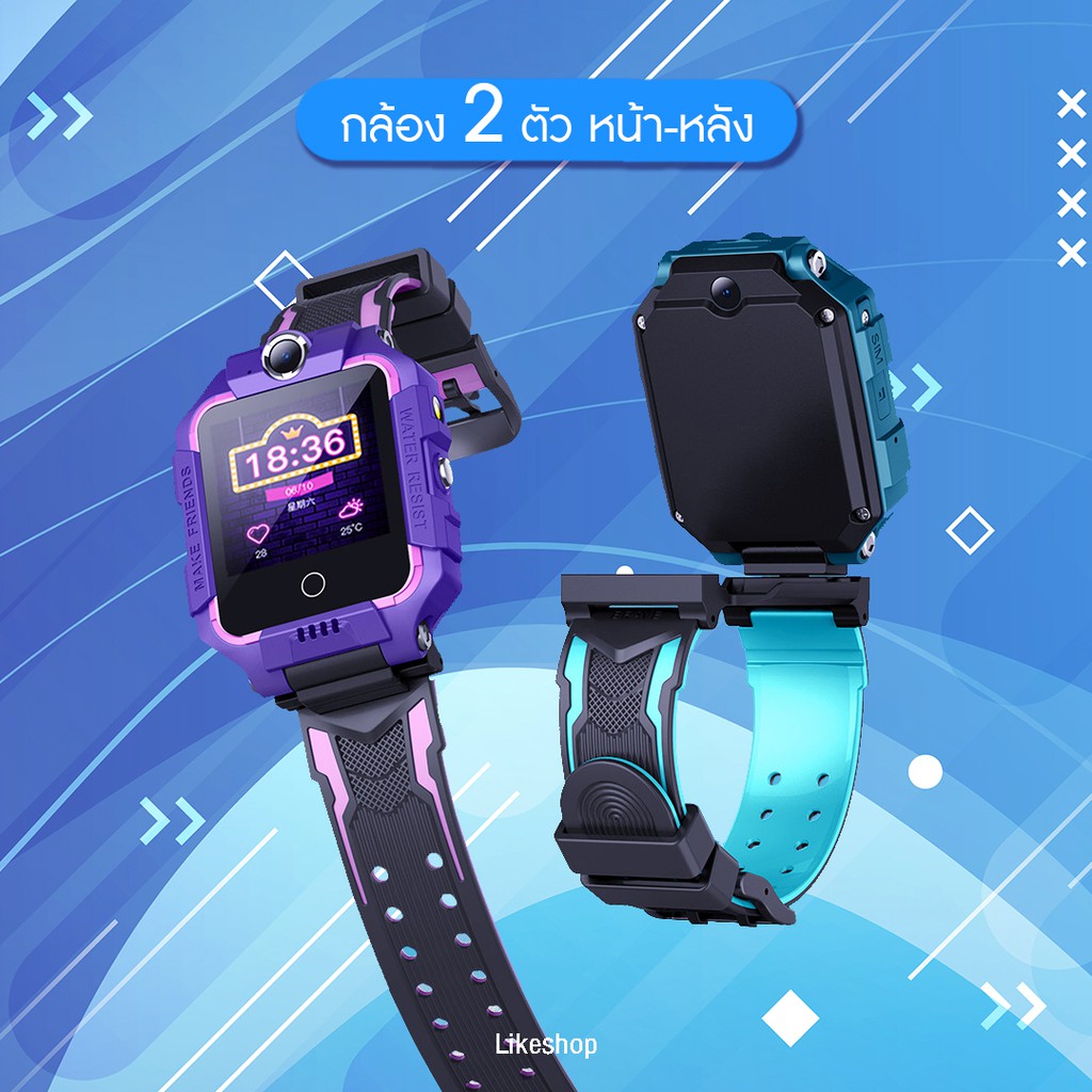 เนนูภาษาไทย Z6 นาฬิกาเด็ก Q88s นาฬืกาเด็ก smartwatch สมาร์ทวอทช์ ติดตาม ...