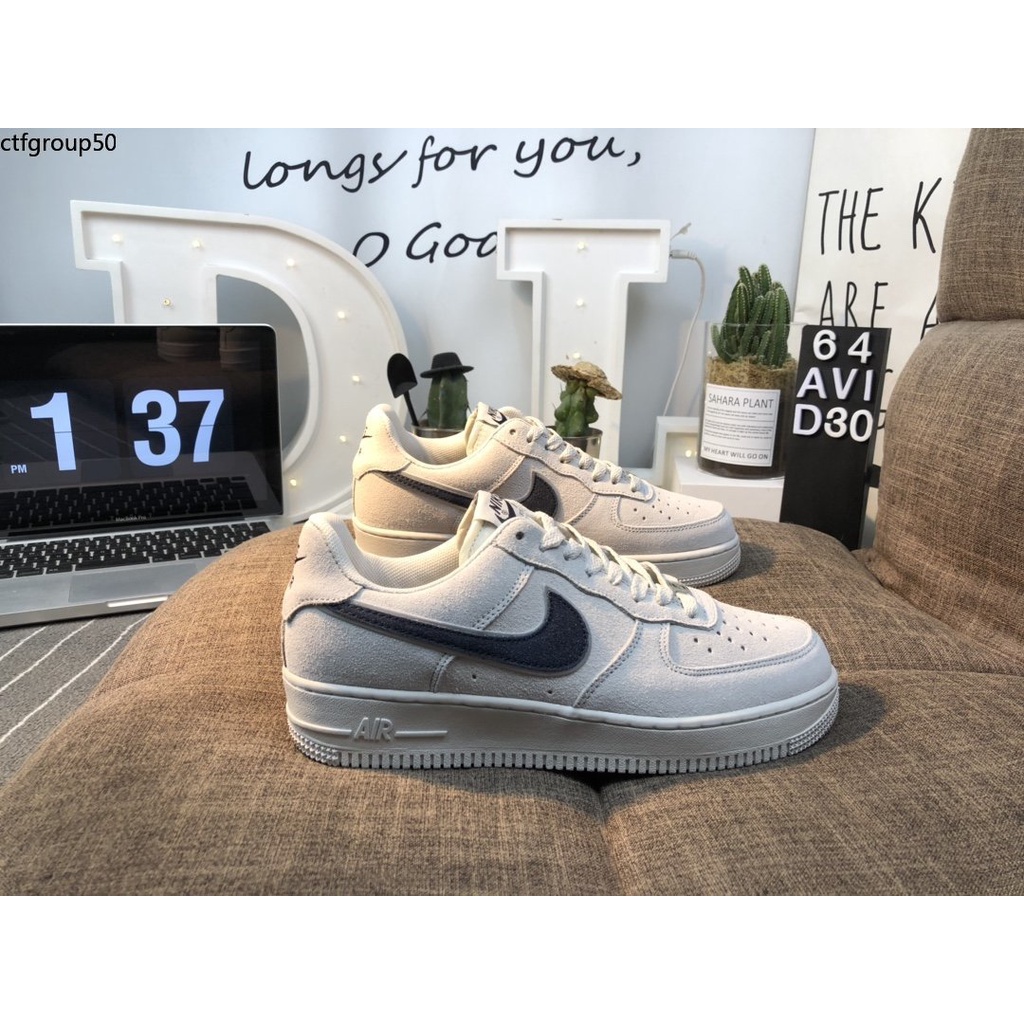 Nike Air Force1 Mid Champ AF1 Air Force One Full Suede Low Top Sneakers ...