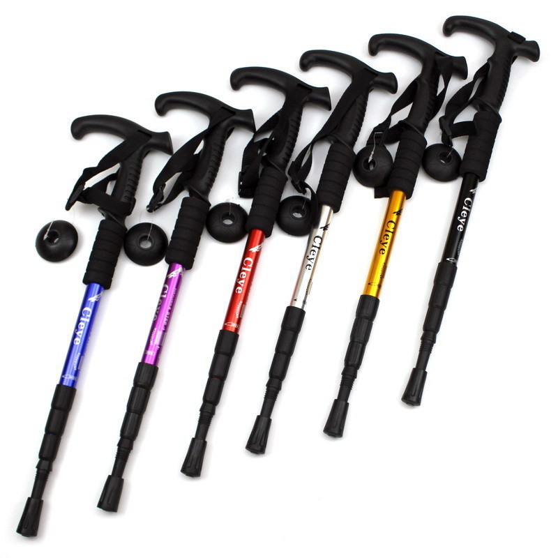 Adjustable Outdoor Ultralight Walking Sticks Telescopic Trekking Hiking ...