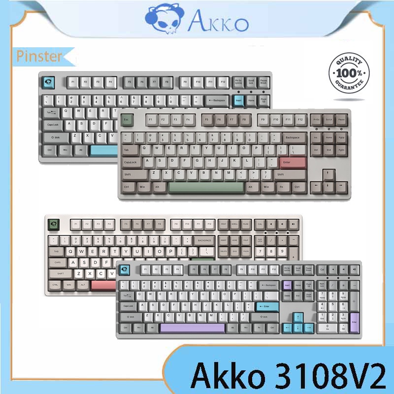 akko 3108v2 steam engine quiet 9009 change mechanical keyboard cable 87 ...