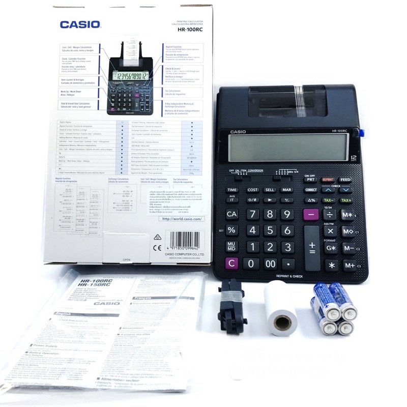 Casio HR-100RC เครื่องคิดเลขพิมพ์กระดาษคาสิโอ ของใหม่ ของแท้ ...
