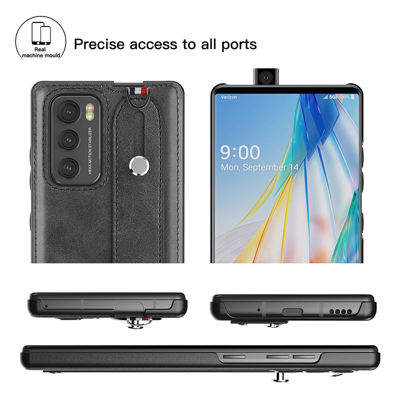 Hand Band Case for LG Wing Wrist Strap Phone holder stand Luxury Coque ...