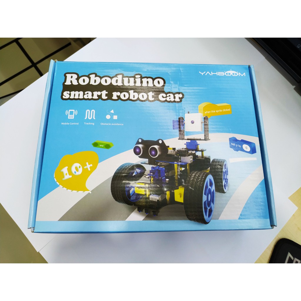 หุ่นยนต์ iGenius Yahboom Roboduino Arduino UNO R3 Robot Line Tracking Smart Robot Car เขียน ...