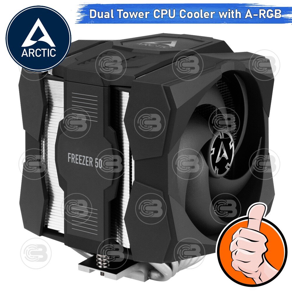 Heat Sink Arctic Freezer 50 Multi Compatible Dual Tower CPU Cooler with ...
