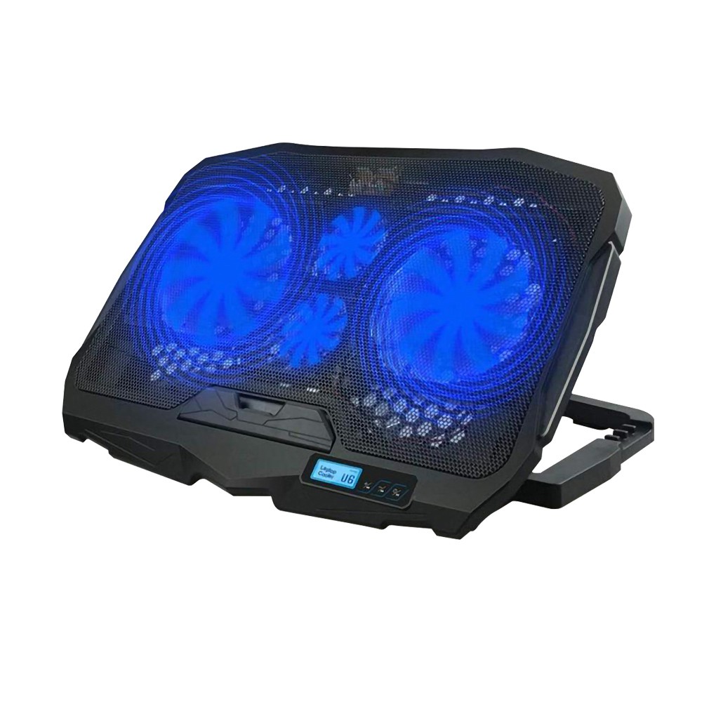Gaming Laptop Cooler Notebook Cooling Pad 2/4/6 Silent Blue LED Fans ...