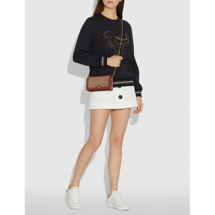 COACH ️ งาน Shop ️ Riley Chain Clutch In Colorblock Signature Canvas ...