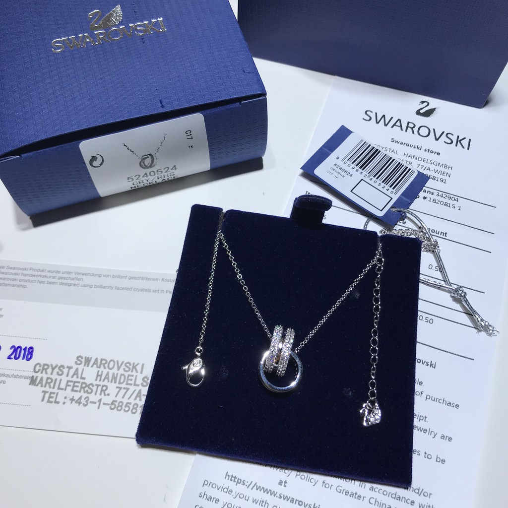 Swarovsk สร้อยคอจี้แหวนคู่สําหรับผู้หญิง 5240524 - hktoth.th - ThaiPick