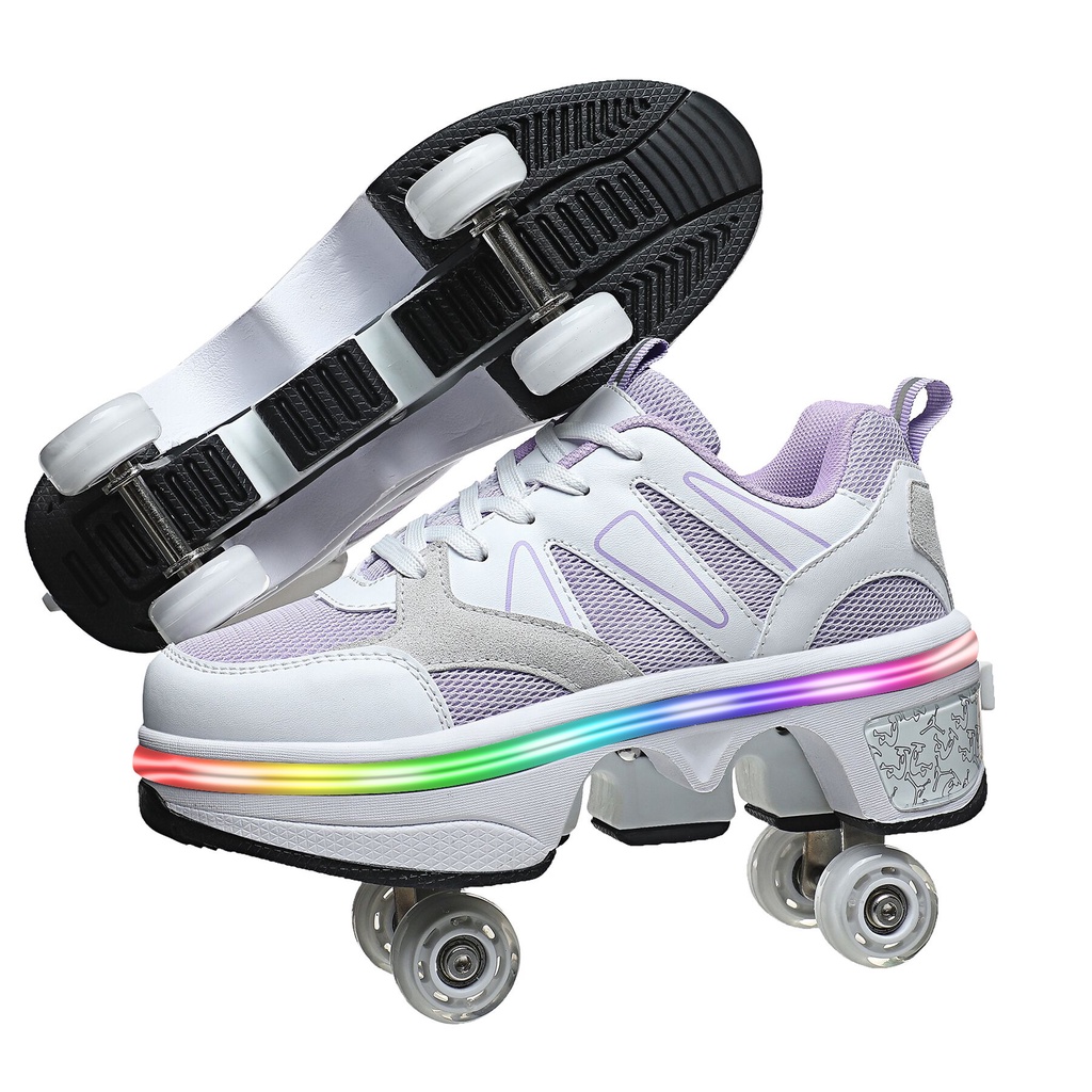 wWomen Designer Fashion Skates Shoes Casual Sneakers Walk Roller Skates ...