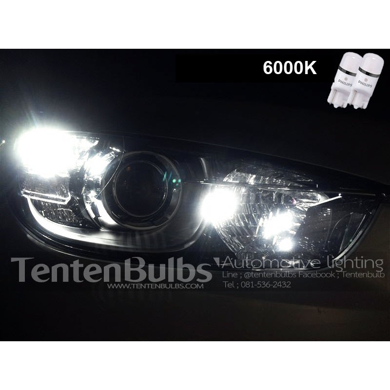 T10 LED Philips X-treme Ultinon (4000K 6000K 8000K) 130 Lumens รุ่นใหม่ ...