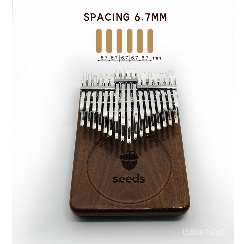 2021 Hot Seeds Kalimba 34 Key คาลิมบ้า Double layer 17 Key 21 Semitone ...