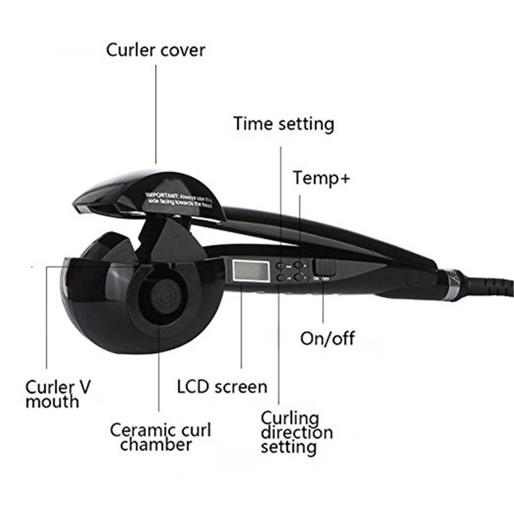 ที่ติดผมrofessional Hair Curlers Rollers Machine Automatic Rotating ...