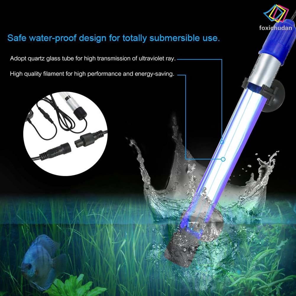 FCD☆ 5/7/9/11/13W UV Disinfection Lamp Water Sterilization Light for ...