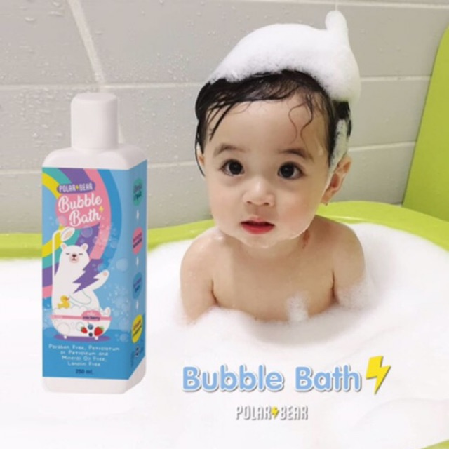 สบู่ทำฟอง ไม่แสบตา POLAR BEAR BUBBLE BATH บับเบิ้ลบาธ สบู่ทำฟองน้องหมีโพล่าร์ - ojkids - ThaiPick