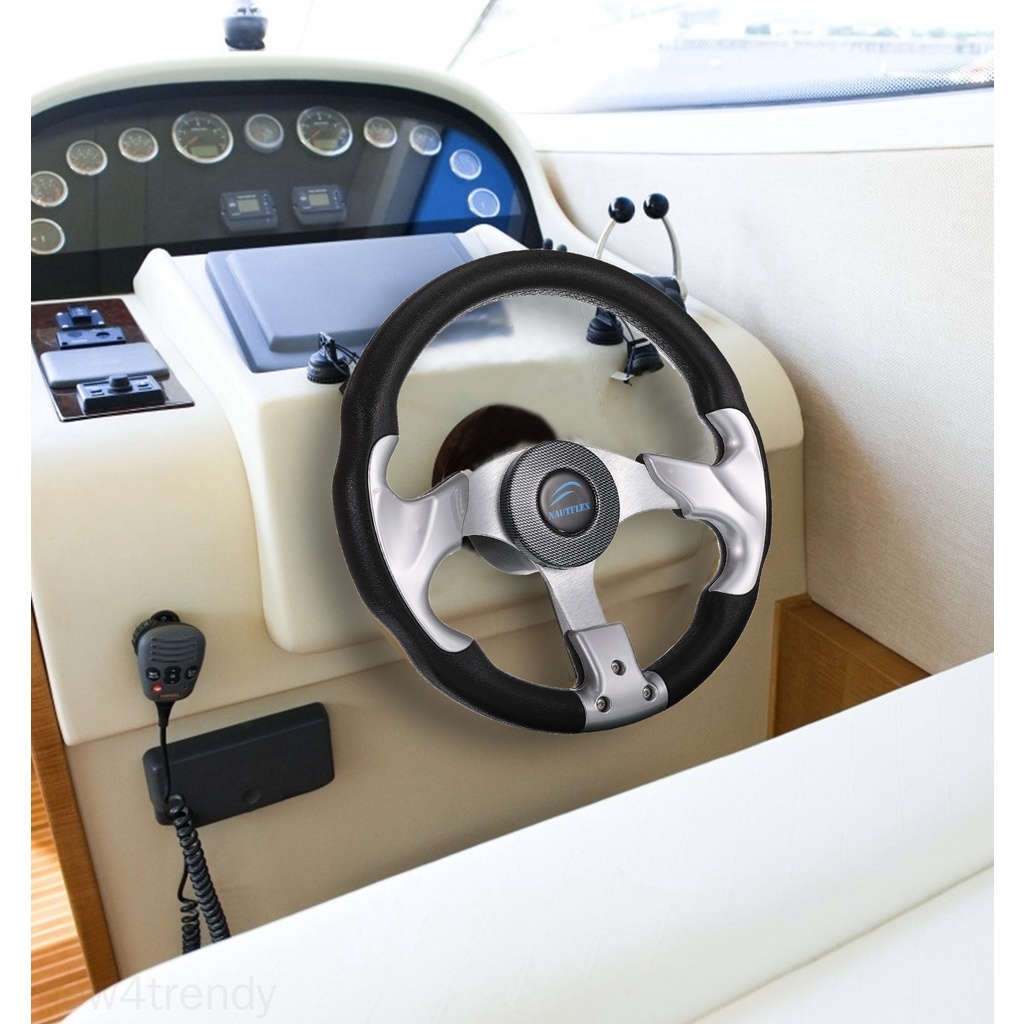 Speed Boat Steering Wheel Universal 3 Spoke Helm Classic Foam Grip Non ...