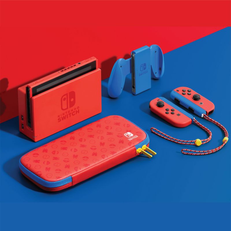 (ส่งฟรี) เครื่องเกมส์คอนโซล NINTENDO SWITCH CONSOLE MARIO RED&BLUE ...