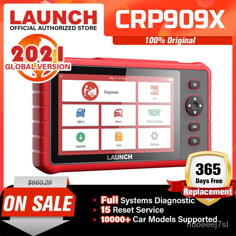LAUNCH X431 CRP909X OBD2 Scanner Full System Code Reader wifi ...