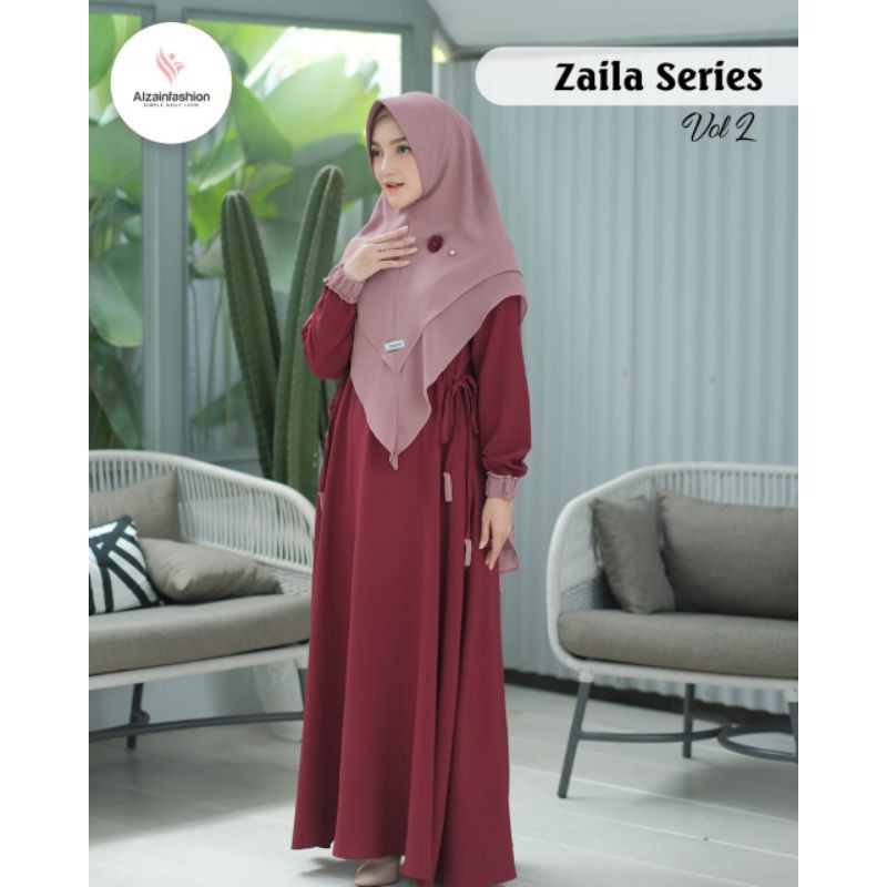 Alzainfashion Zaila Series Gamis à¸£à¸­à¸‡à¹€à¸—à¹‰à¸²à¸œà¹‰à¸²à¹ƒà¸šà ...