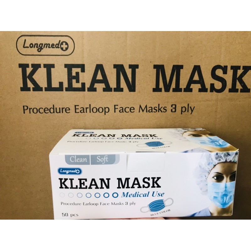 หน้ากากอนามัย Longmed Klean mask สีฟ้า | Shopee Thailand