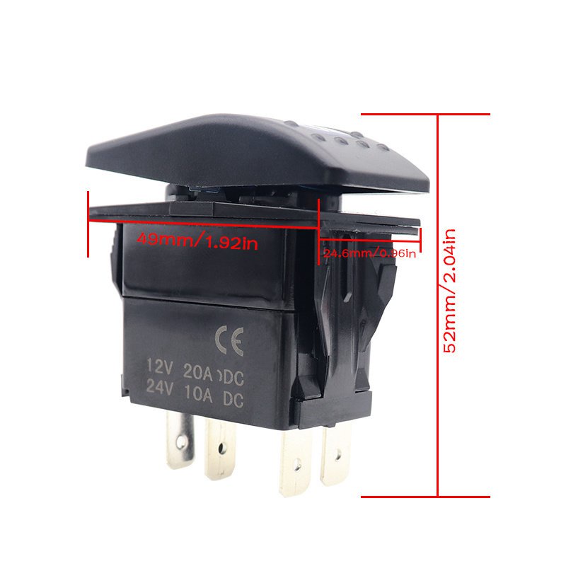 1PCS 12V24V Car Boat Caravan Rocker Switches Waterproof 5 Pin Rocker ...