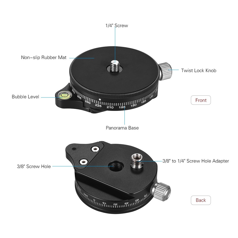 360° Rotatable Panoramic Camera Ball Head Ballhead Tripod Head Camera ...