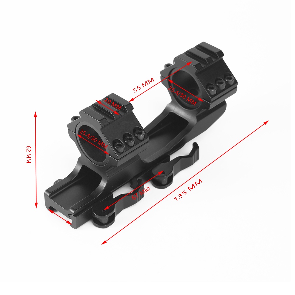 25.4mm 30mm Quick Release Picatinny Cantilever Weaver Dual Rings Scope ...