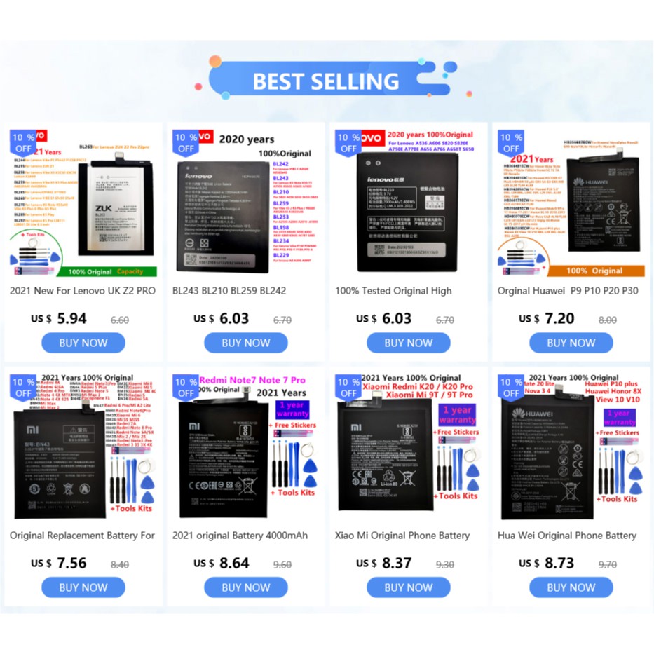 แบตเตอรี่โทรศัพท์มือถือ 2021 original Battery 4000mAh BN4A hone ...