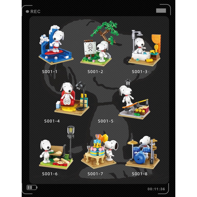 CODตัวต่อ บล็อกต่อ เซ็ต 8 ชิ้น Snoopy ของขวัญให้เพื่อน รูปสัตว์ ตกแต่งบ้าน - b_minnesota350.th ...