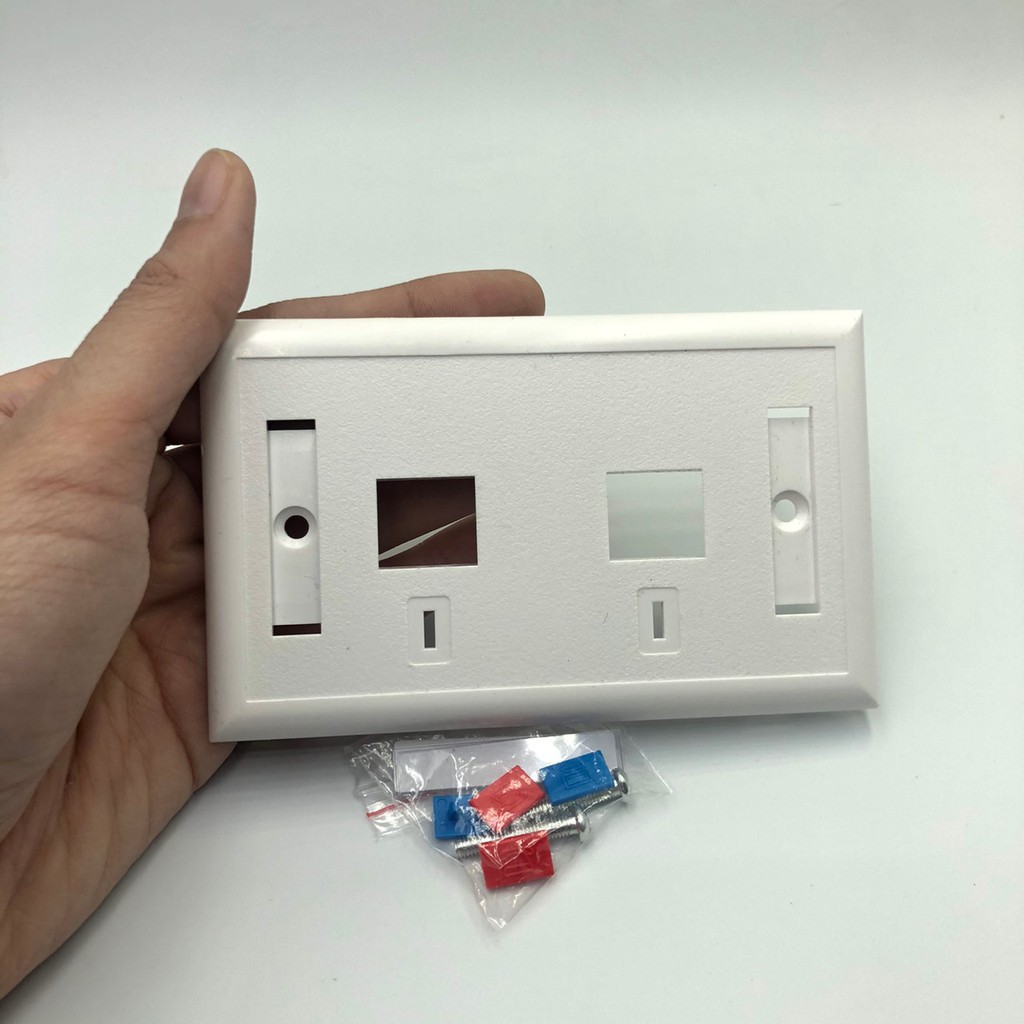 ชุด หน้ากาก 2 ช่อง บล็อคลอย 2x4 กล่องลอย 2x4 รุ่นเกรด A Face Plate ...