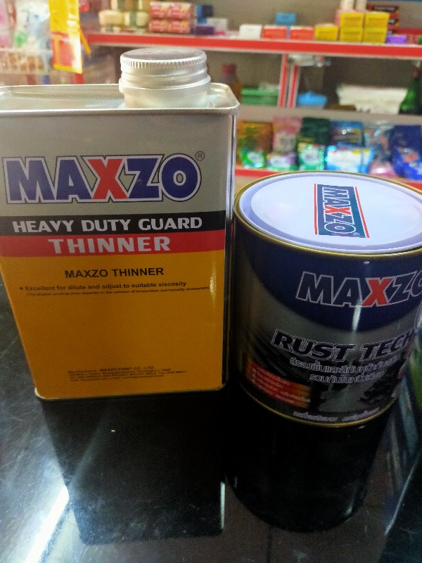 MAXZO Rust Tech สีทาเหล็ก 2 IN 1 สีกันสนิมและสีทับหน้า ในหนึ่งเดียว ...