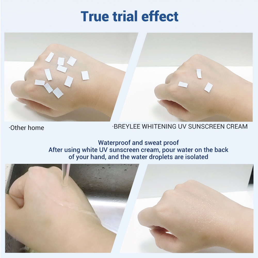 ┇BREYLEE Whitening UV Sunscreen Cream SPF50 Sunblock PA+++ Moisturizing ...