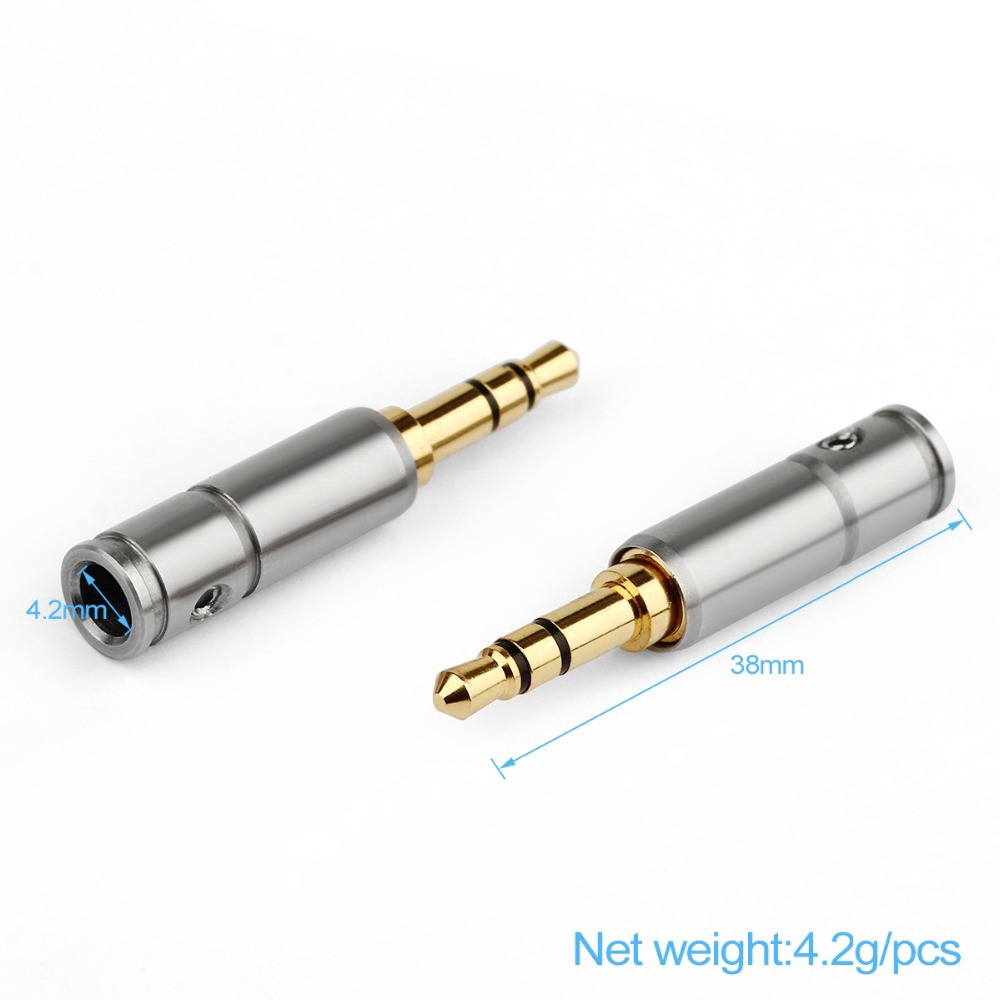 ღღ3.5mm Earphone Plug Audio Jack 3 Pole Splice Adapter DIY HiFi ...