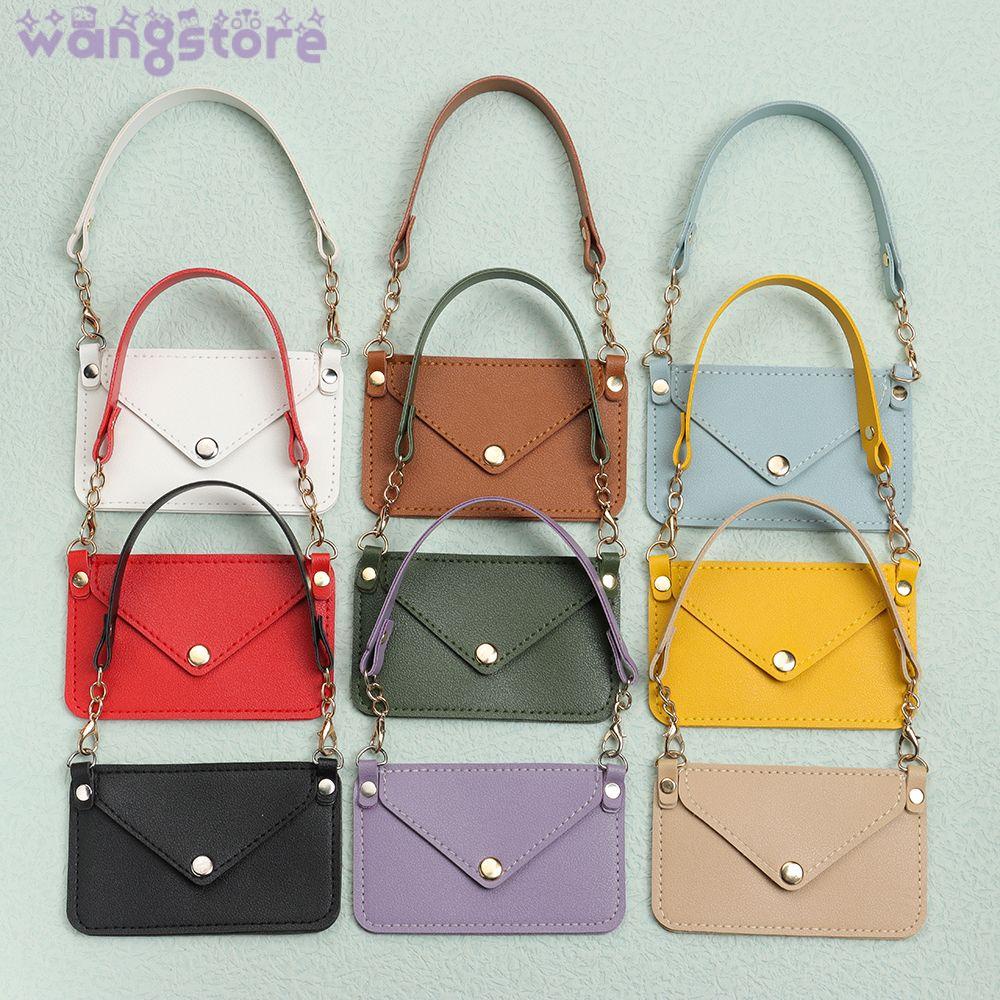 WANG Women Envelope Card Bag PU Leather Mini Purse ID Card Holders Gift ...
