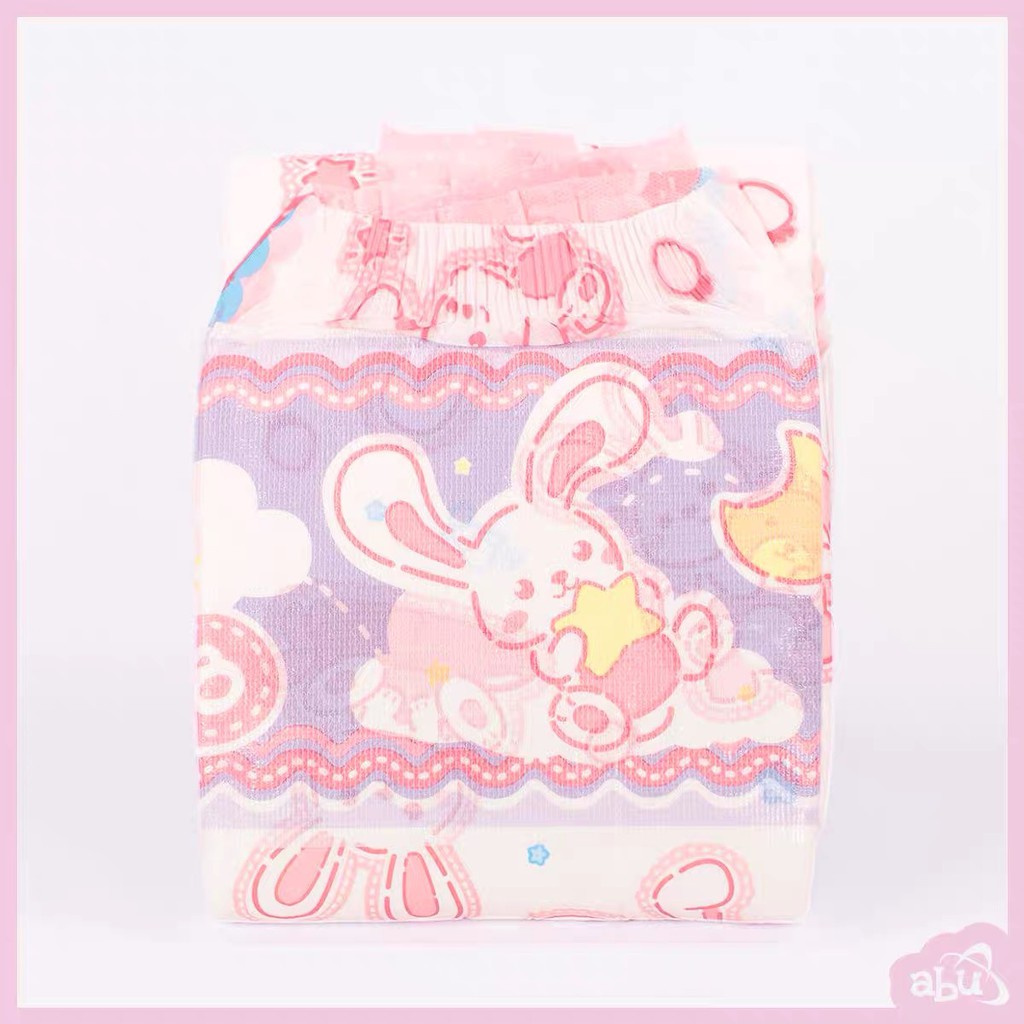 5 Pc Trial Outfit ABDL Adult Baby Diaper Cute Powder Rabbit Thick ABU ...